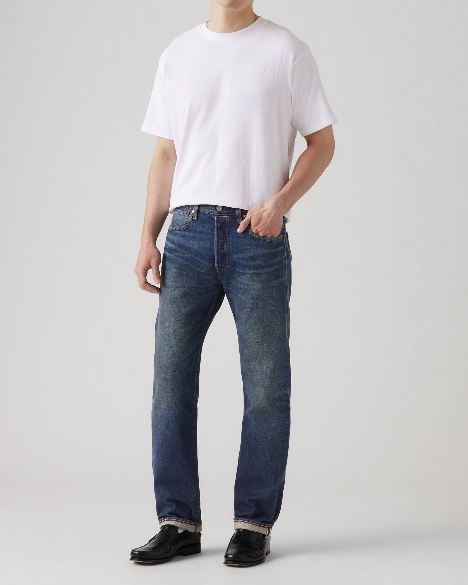 Levi's® 501 Original Regular Fit Selvedge Mens Jeans - 1937 Bounty Hun ...