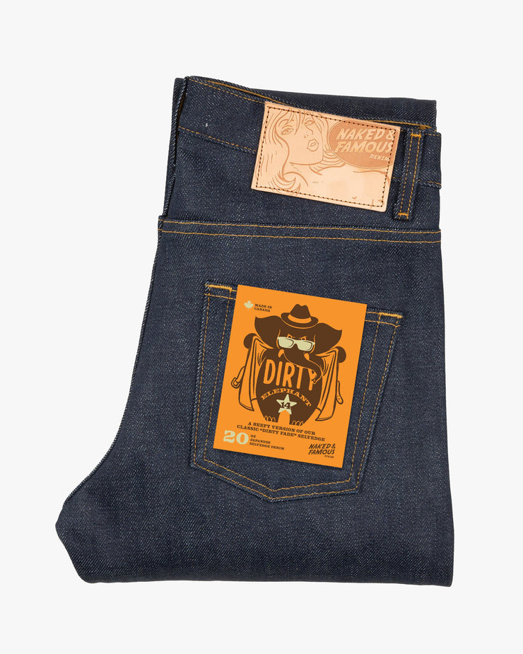 Naked & Famous Denim Easy Guy Relaxed Tapered Mens Jeans - Elephant 14 ...