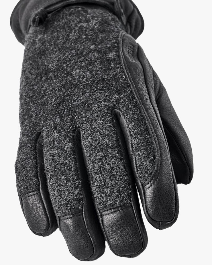 Hestra Daniel Insulated Wool & Leather Gloves - Charcoal / Black – JEANSTORE