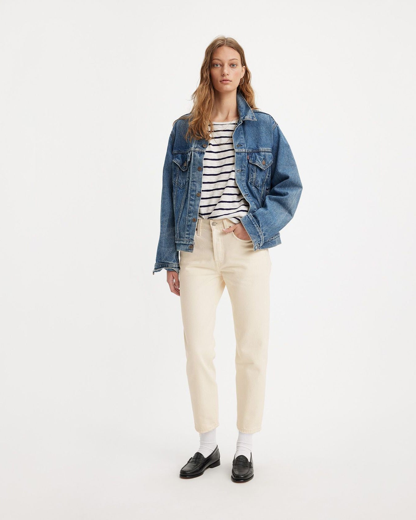 Levi's® Womens 501 Crop Jeans - Ecru Booper No Damage – JEANSTORE