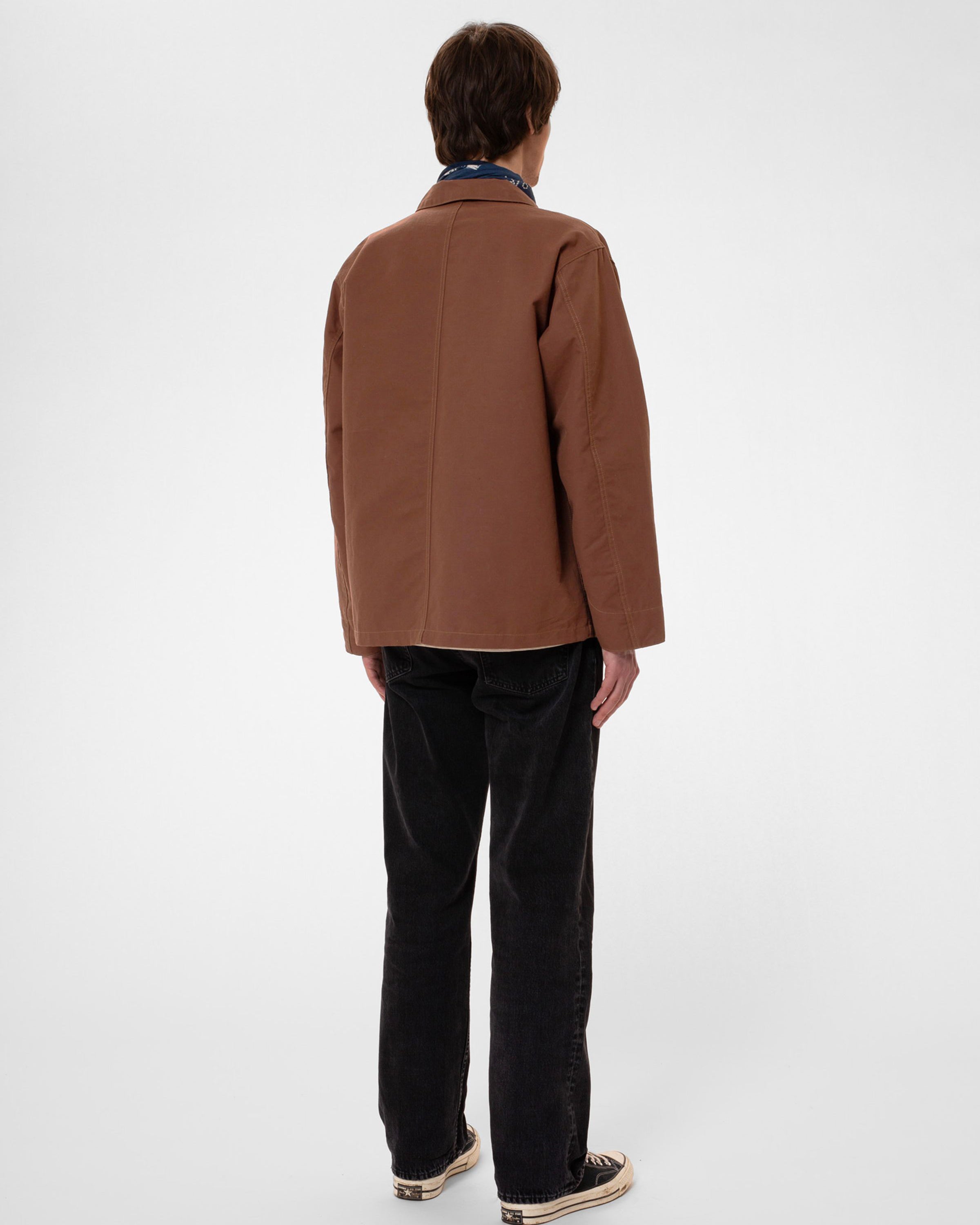 Nudie Jeans Howie Waxed Chore Jacket - Brown – JEANSTORE