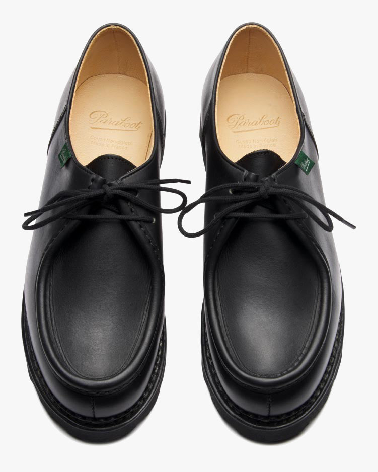 Paraboot Michael Piped Seam Derby Shoe - Lisse Noir / Marche Noire ...