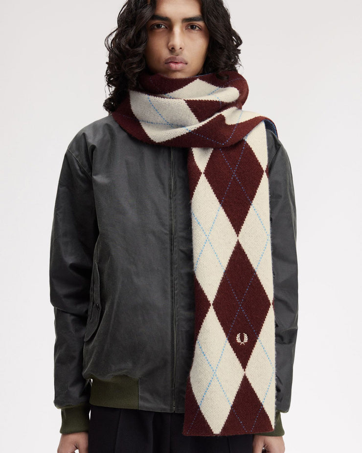 Fred Perry Brushed Wool Argyle Scarf - Ecru – JEANSTORE