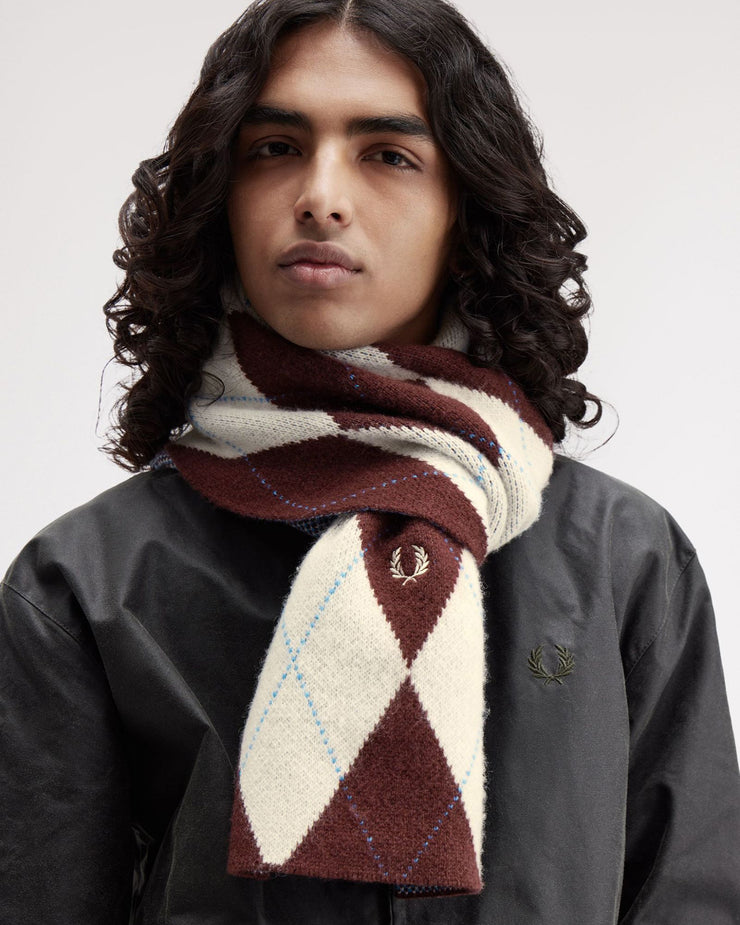 Fred Perry Brushed Wool Argyle Scarf - Ecru – JEANSTORE