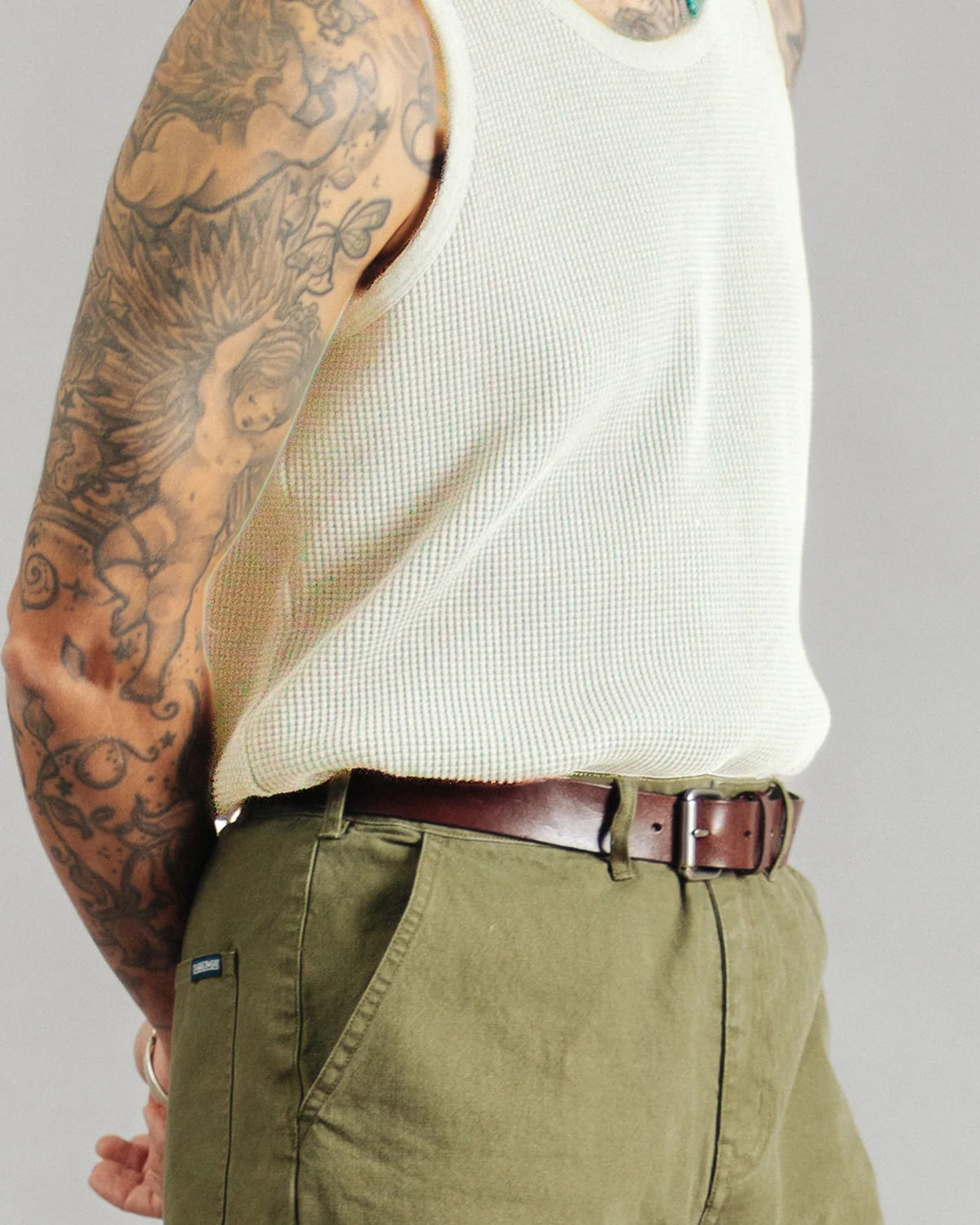 Dubbleware Heavy Waffle Tank Top - Marshmallow – JEANSTORE