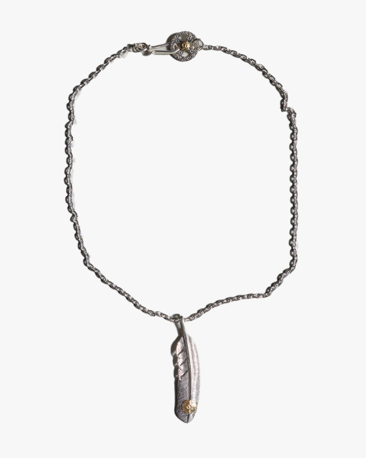 First Arrows O-063+P-077 Small Silver Chain w/ K18 Medicine Wheel & P ...