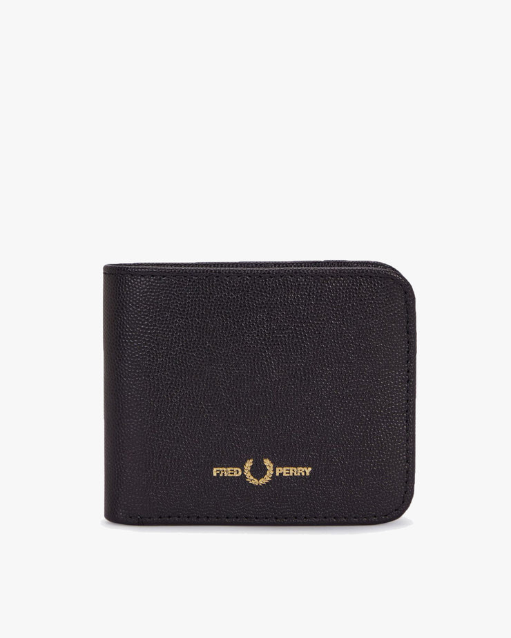 Fred Perry Scotchgrain Leather Billfold Wallet - Black – JEANSTORE