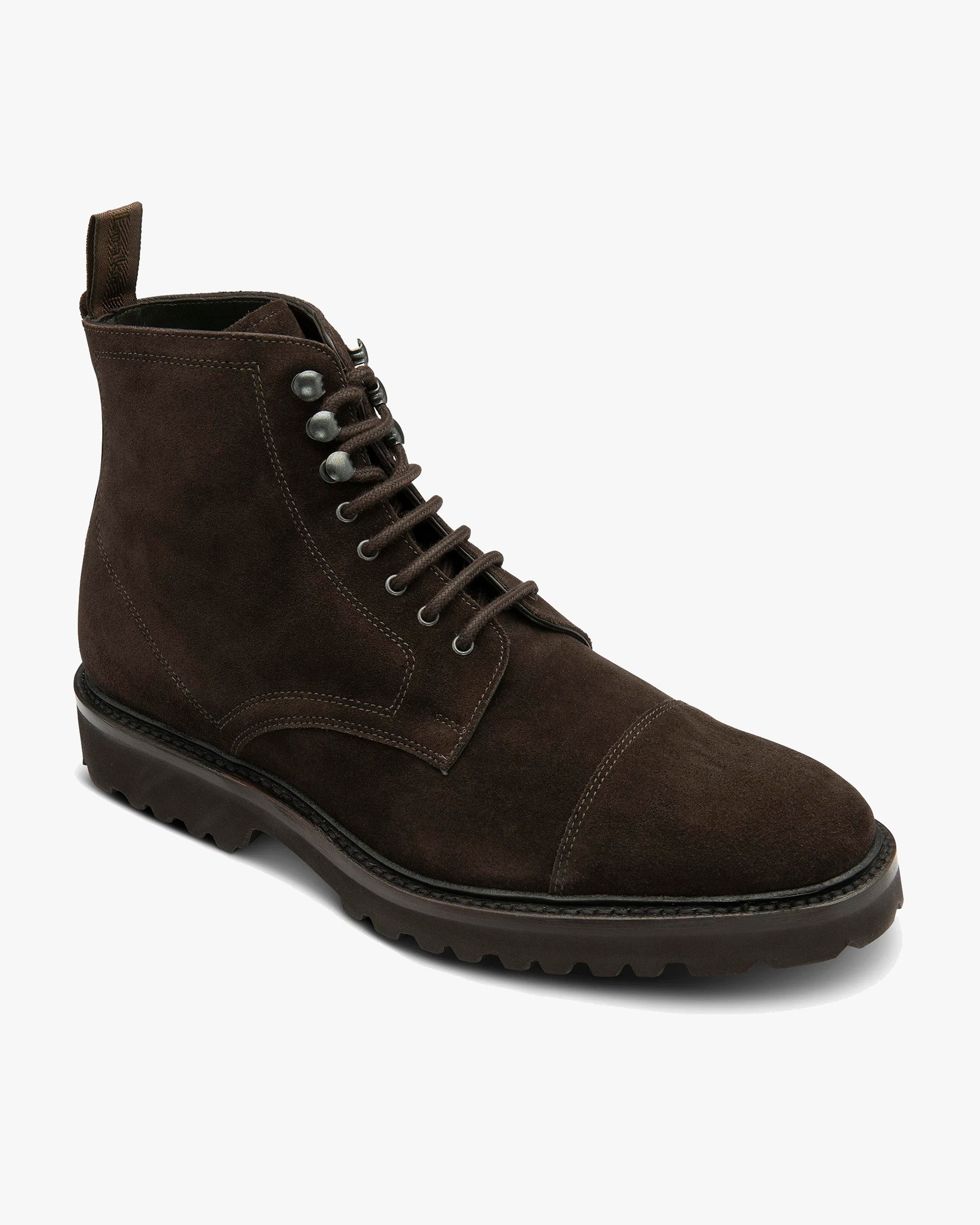 Loake Design Aquarius Toe-Cap Boot - Dark Brown Suede – JEANSTORE