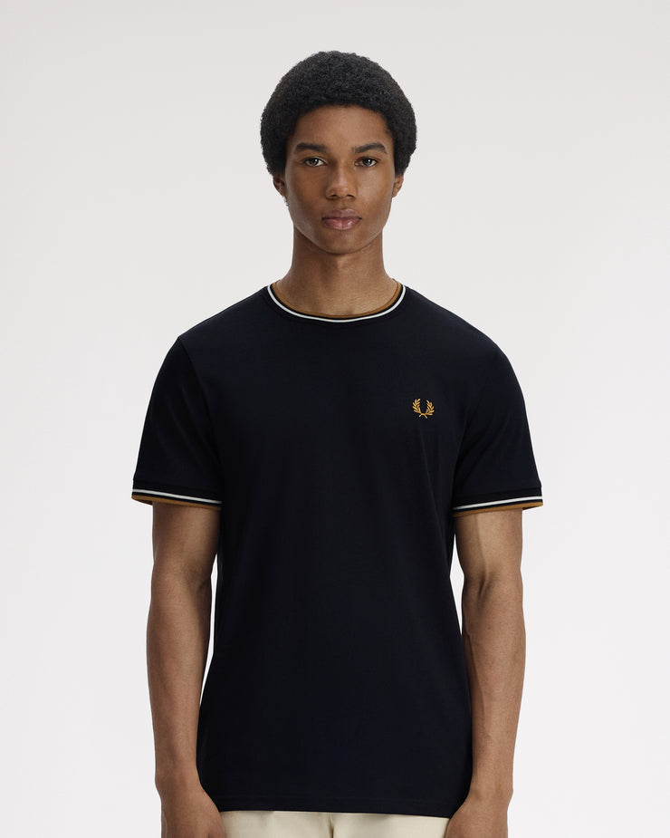 Fred Perry Twin Tipped T Shirt - Black – JEANSTORE