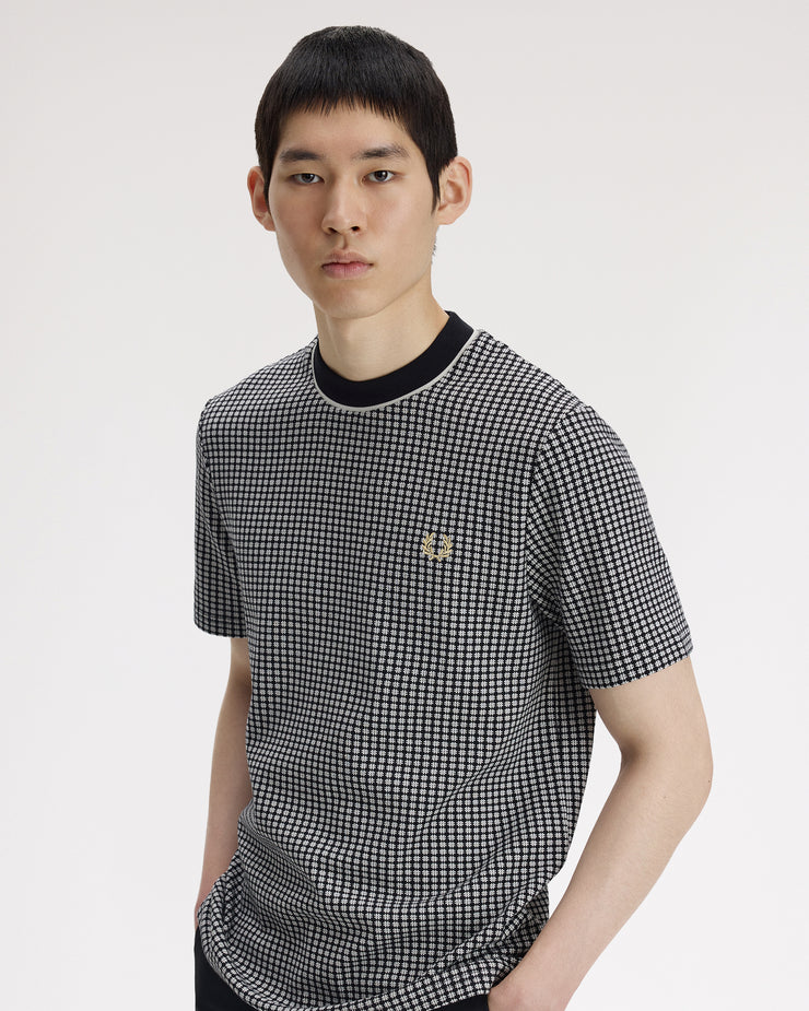 Fred Perry Chequerboard T-Shirt - Black – JEANSTORE