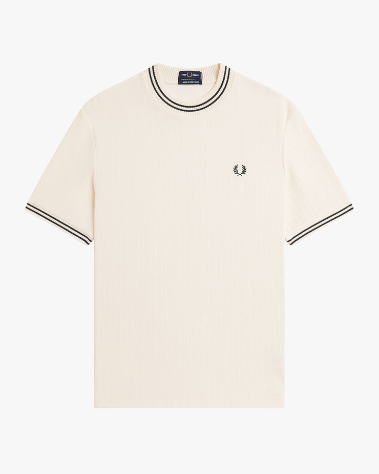 Fred Perry Ribbed Jersey Tee - Ecru – JEANSTORE