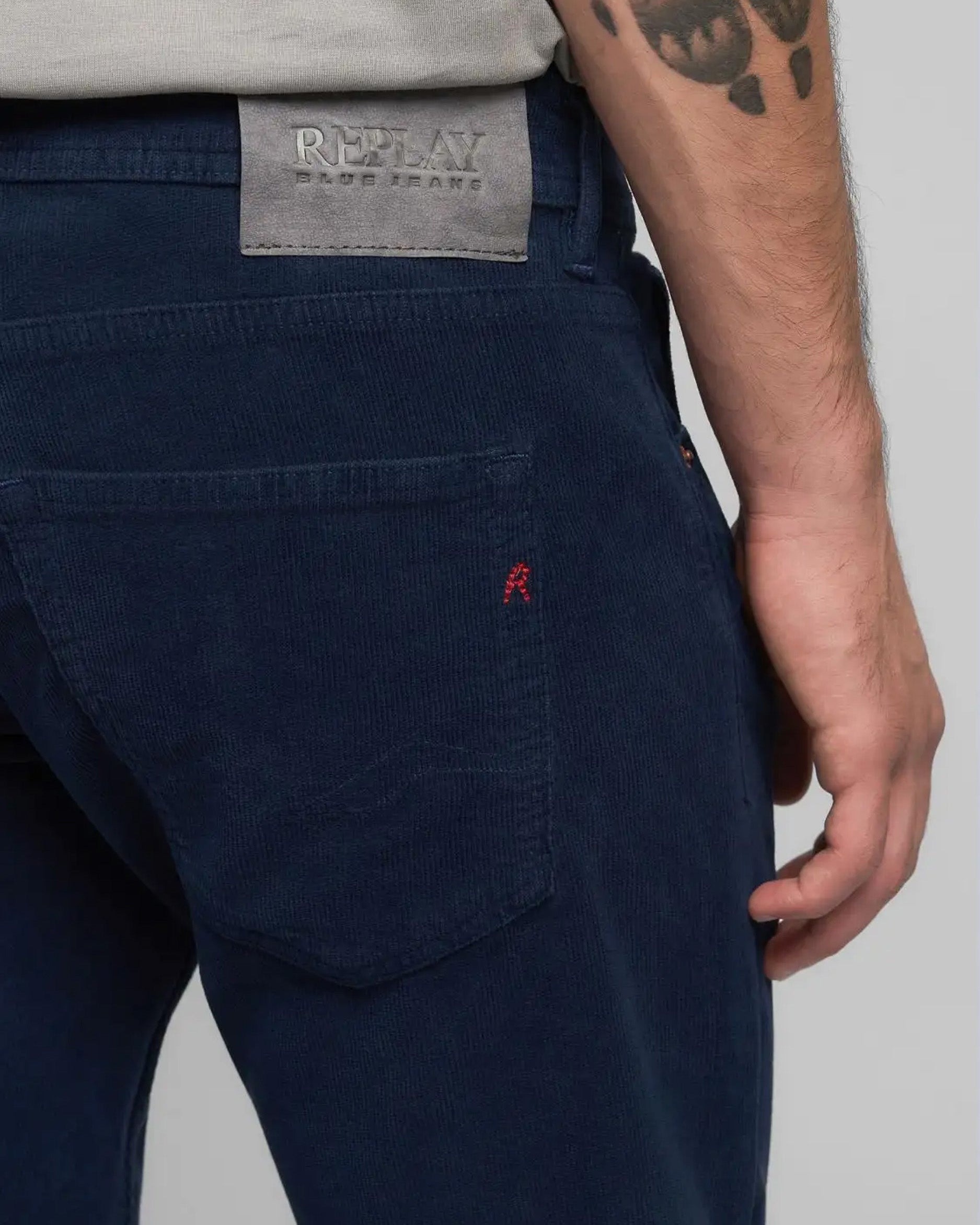 Replay Grover Straight Fit Mens Cords - Blue – JEANSTORE