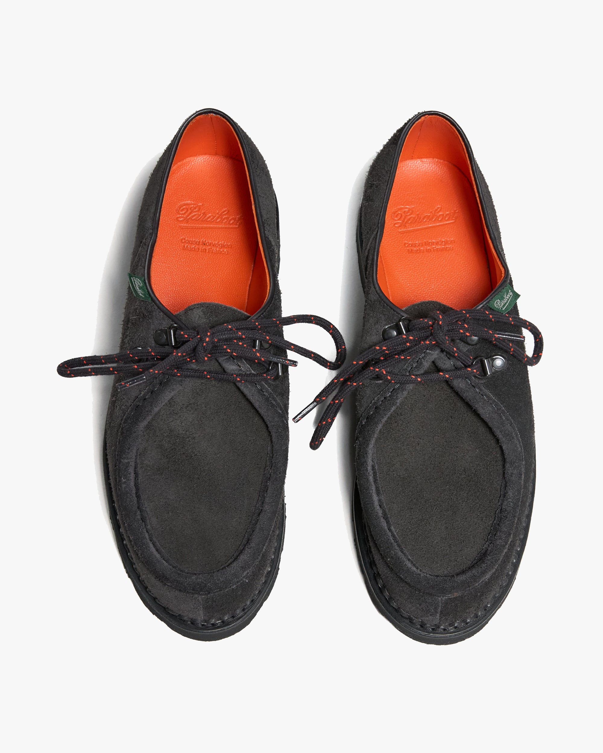 Paraboot Michael Anneaux Piped Seam Derby Shoe - Velours Noir / Marche ...