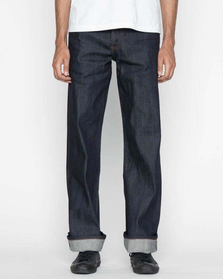 Unbranded UB722 Wide Fit Mens Jeans - 11oz Indigo Stretch Selvedge ...