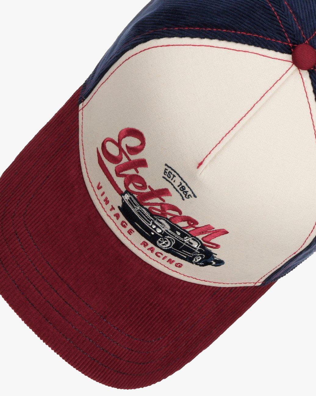 Stetson Vintage Racing Corduroy Trucker Cap - Wine / Off White – JEANSTORE