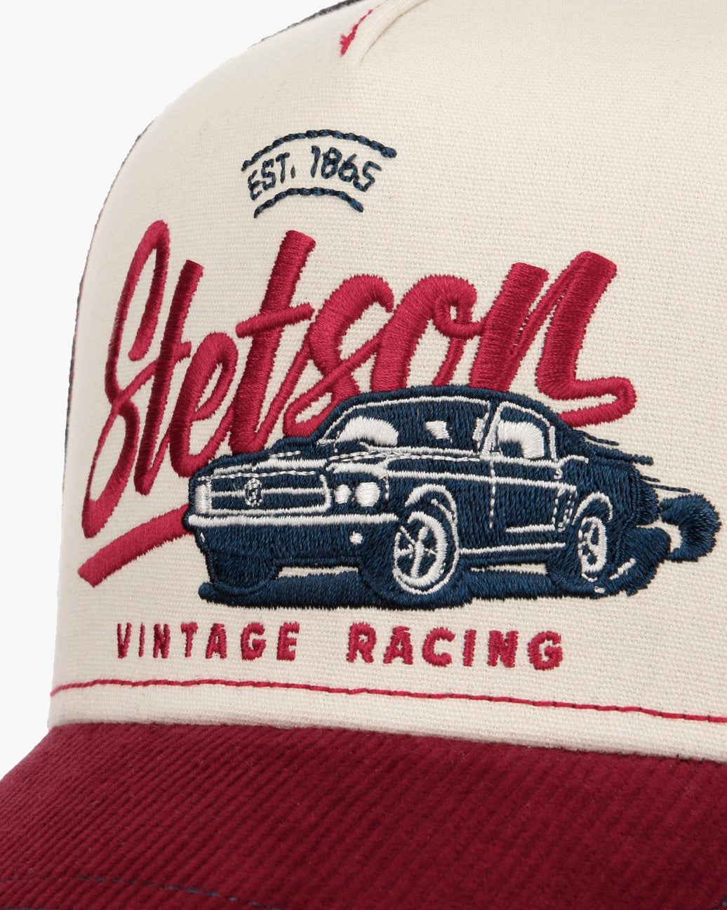 Stetson Vintage Racing Corduroy Trucker Cap - Wine / Off White – JEANSTORE