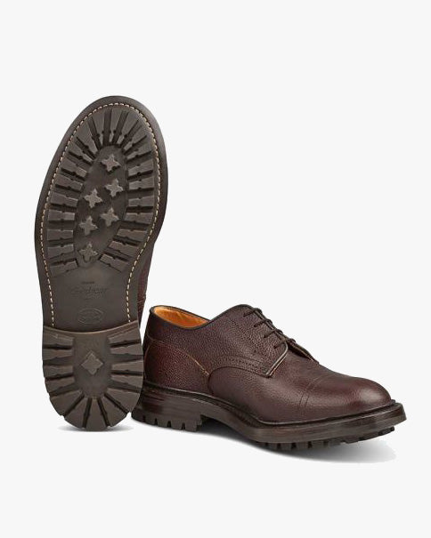 Trickers Matlock Country Toe Cap Derby Shoe - Brown Zug Grain / Comman ...