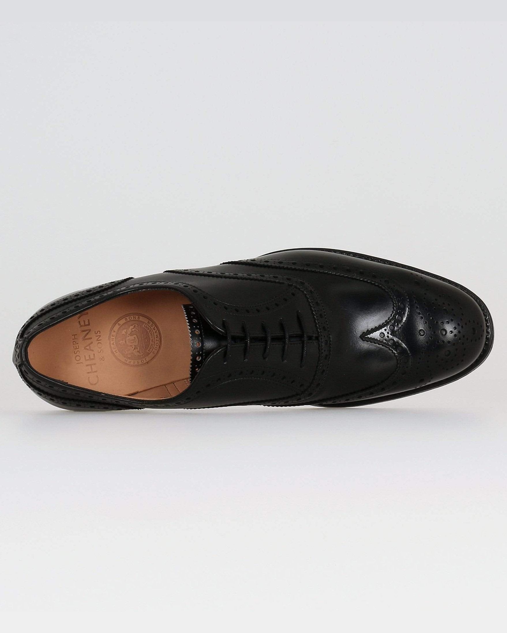Cheaney Arthur III Oxford Brogue - Black Calf Leather – JEANSTORE