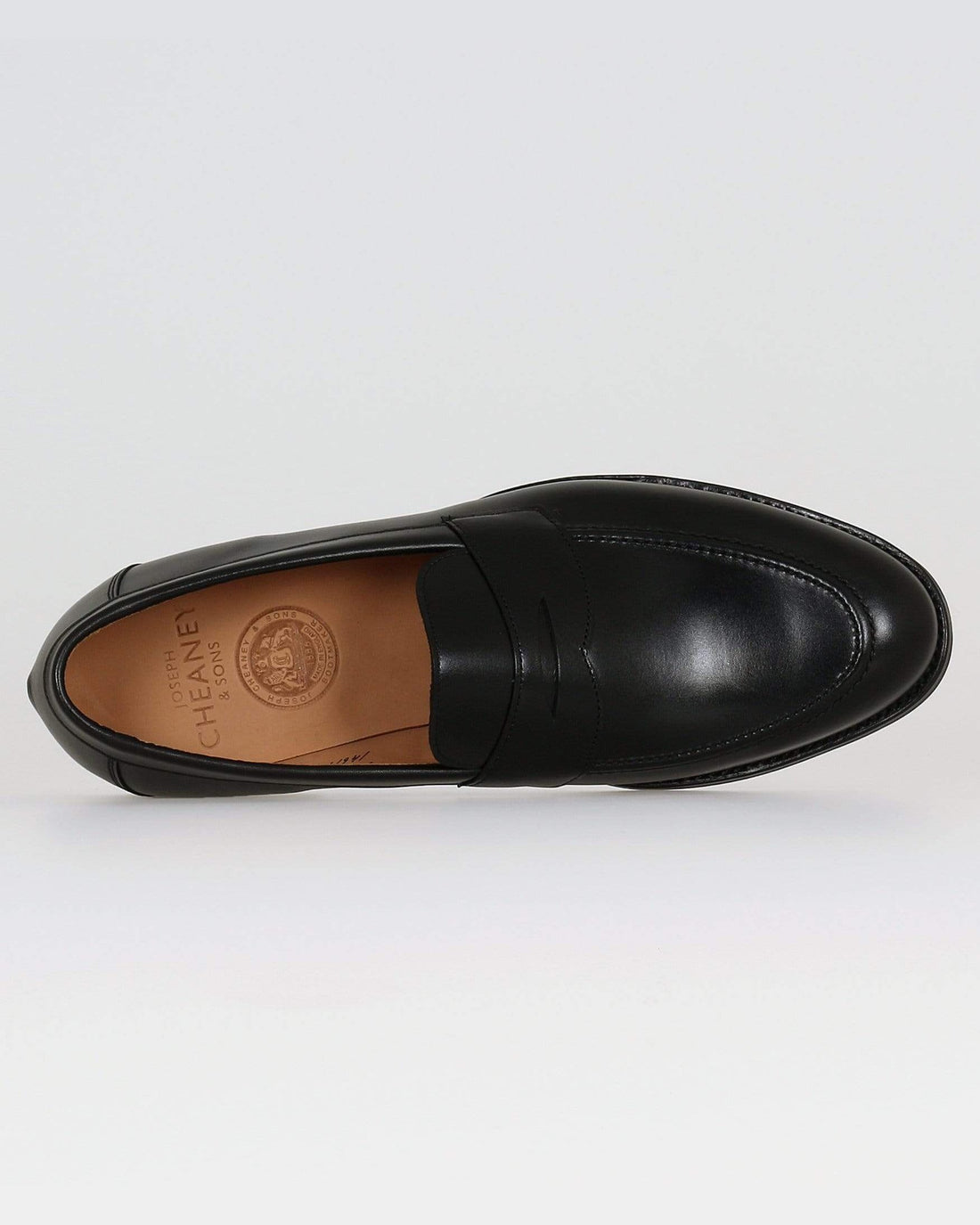 Cheaney Hadley Penny Loafer - Black Calf Leather – JEANSTORE