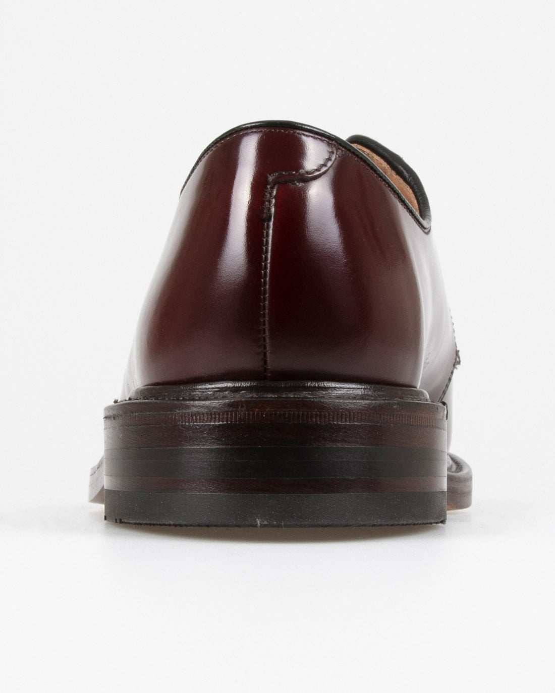 Loake 771T Polished Plain Derby Shoe - Burgundy | JEANSTORE