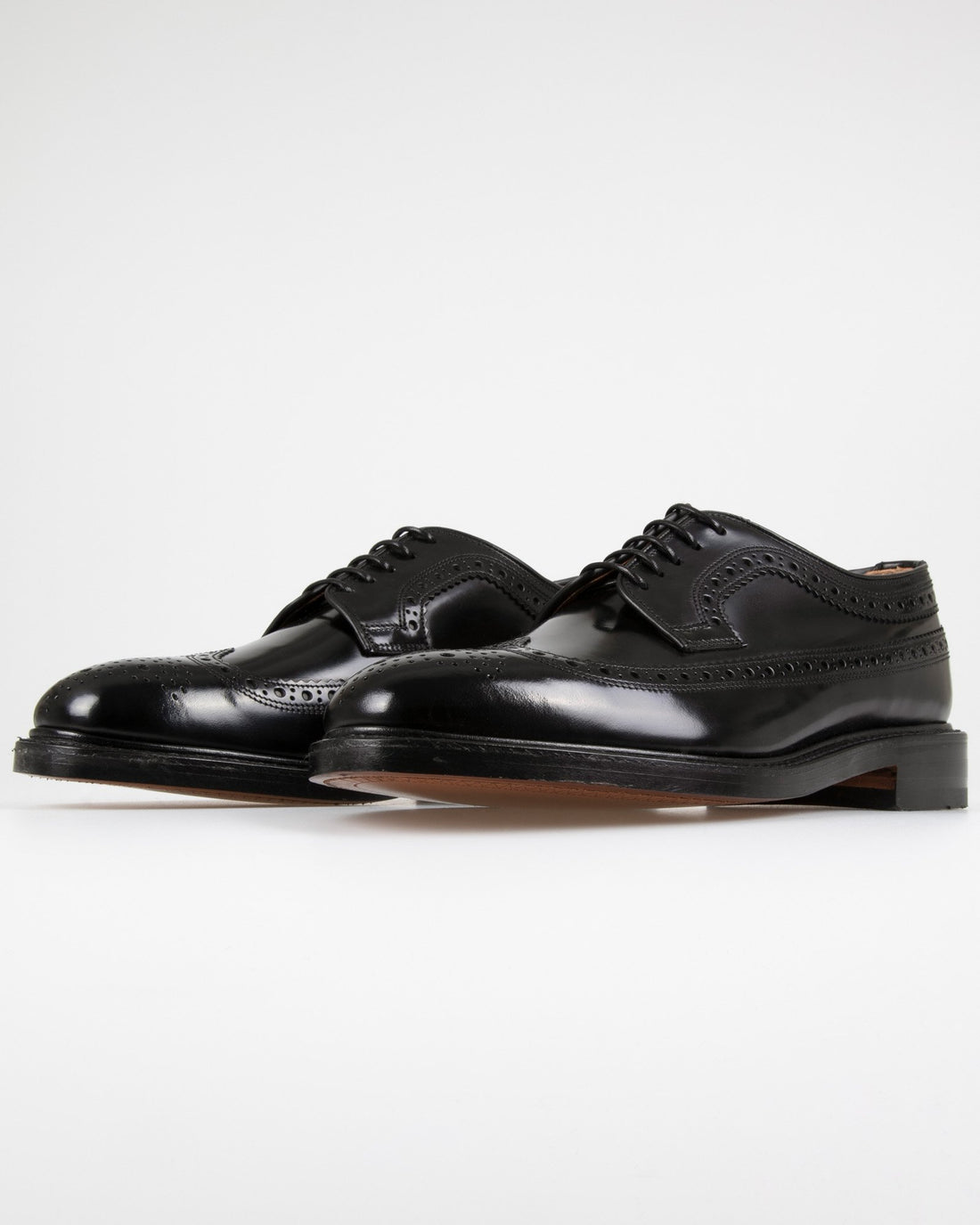 Loake Royal Polished Long Wing Brogue - Black | JEANSTORE