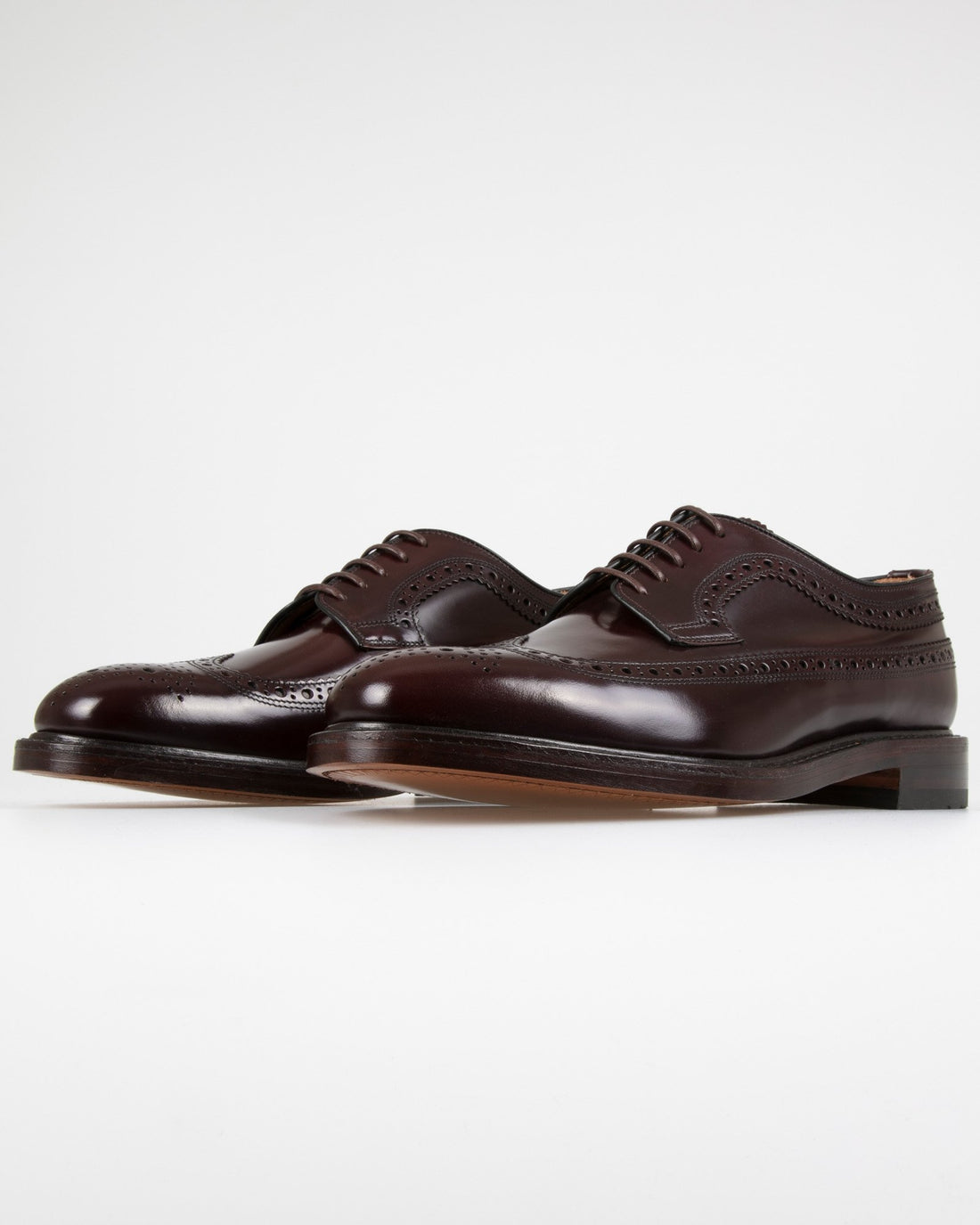 Loake Royal Polished Long Wing Brogue - Oxblood | JEANSTORE