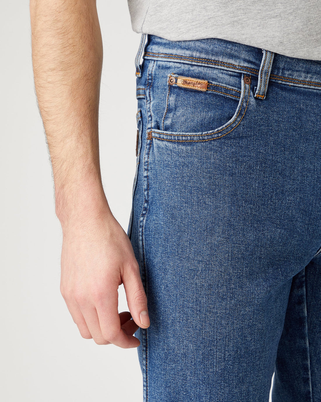 Wrangler Texas SLIM Mens Jeans - Stonewash Blue – JEANSTORE