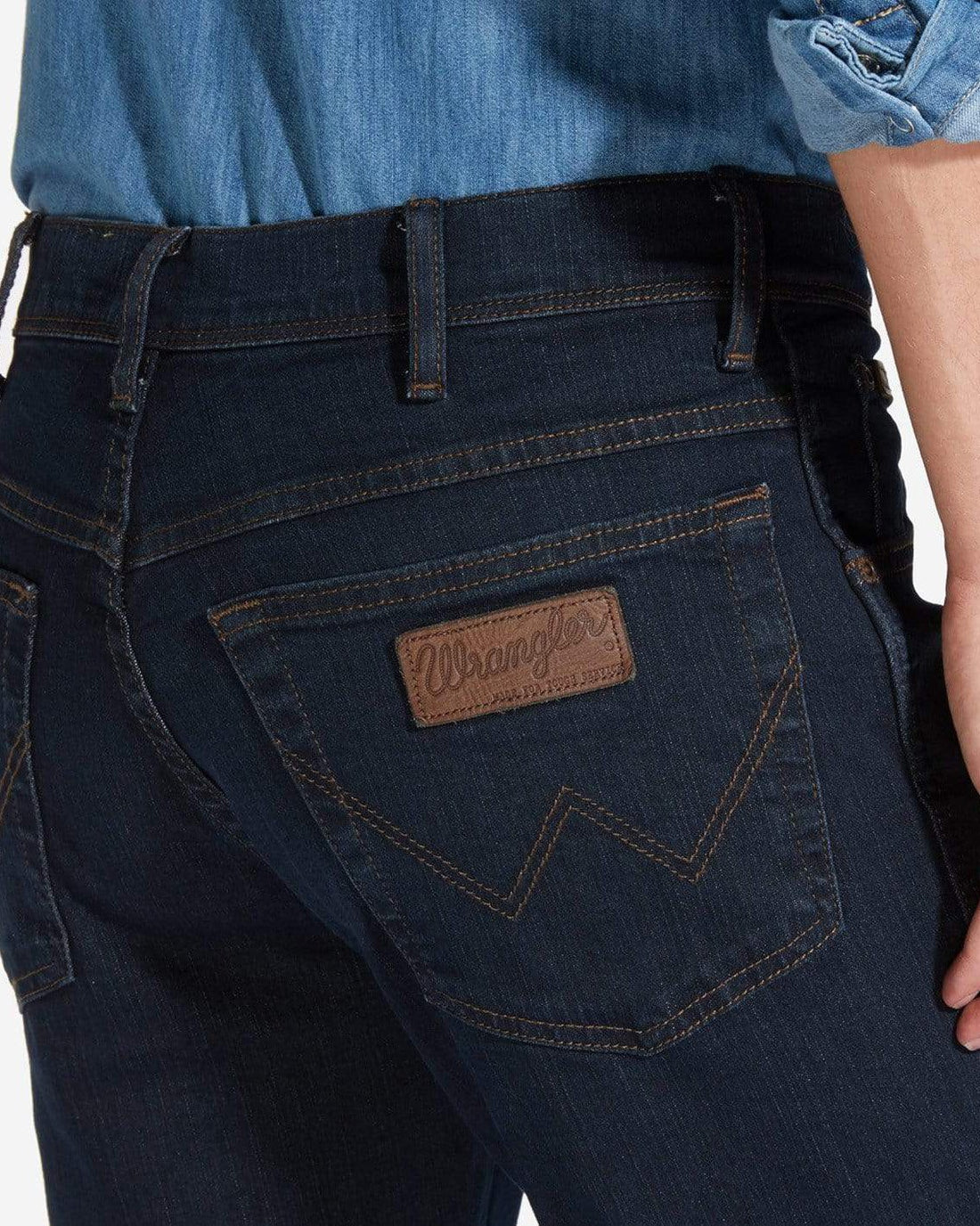 Wrangler Texas Stretch Original Fit Mens Jeans - Blue Black - Jeans and Street Fashion from ...